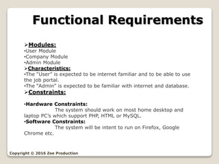 Online Job Portal (UML Diagrams) | PPTX