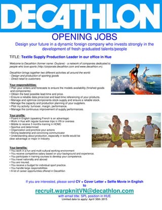 Decathlon Job description | PDF