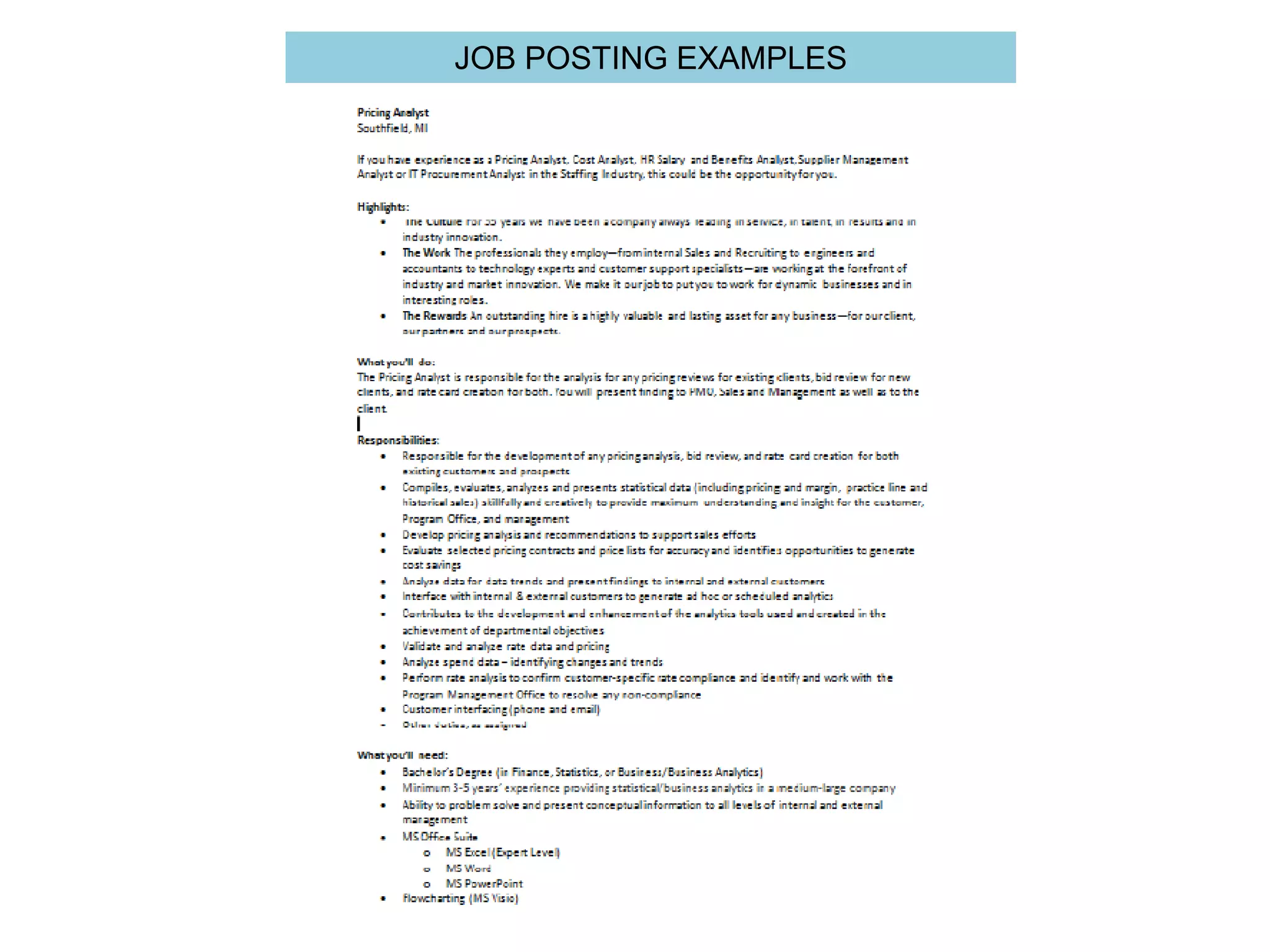 Job posting etiquette | PPTX