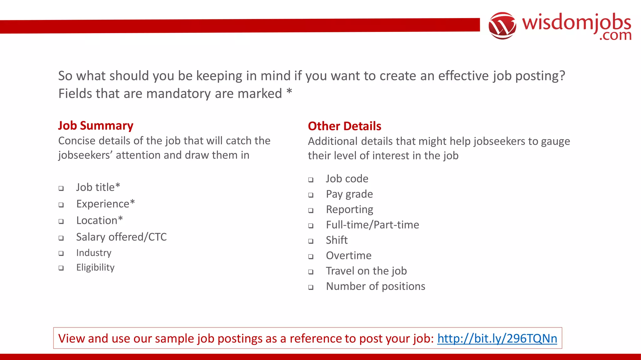 Job posting guide | PDF