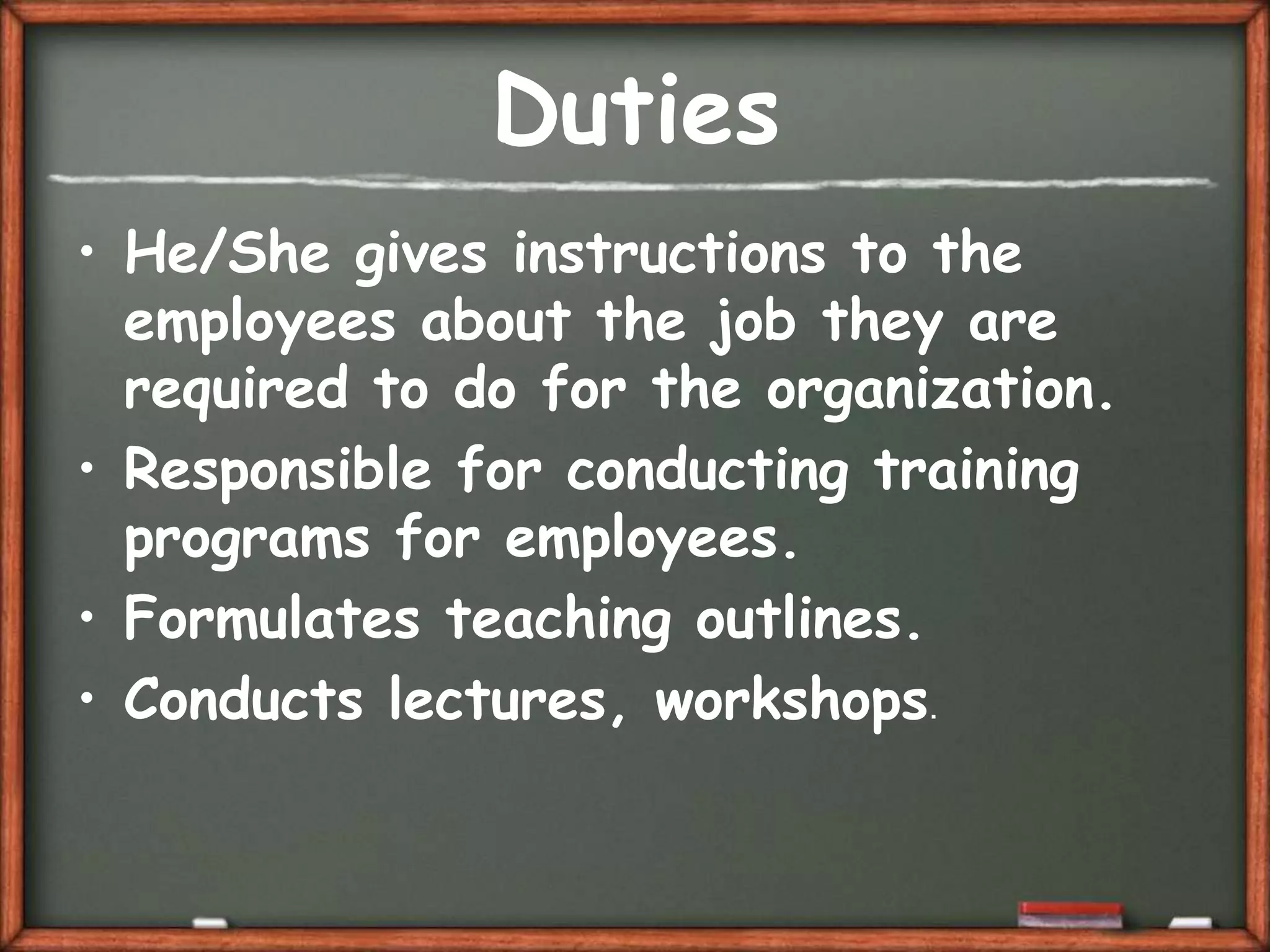 Job preference (training representative) | PPTX