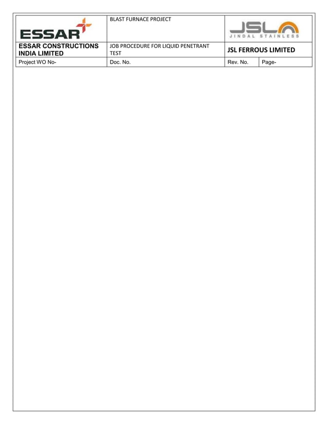 Job procedure for LPT.docx | Business | Business and Finance