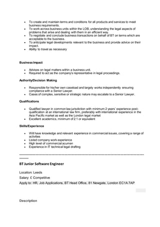 Job profiles for citizenship | PDF