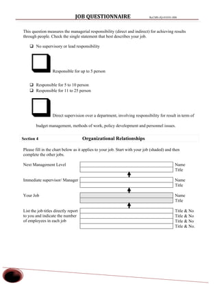 Job questionnaire | DOC