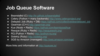 Job Queues Overview | PPT