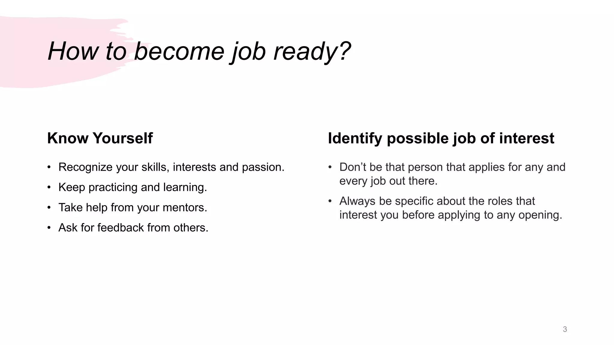 Job readiness | PPTX | Resume Writing and Advice | Job Search