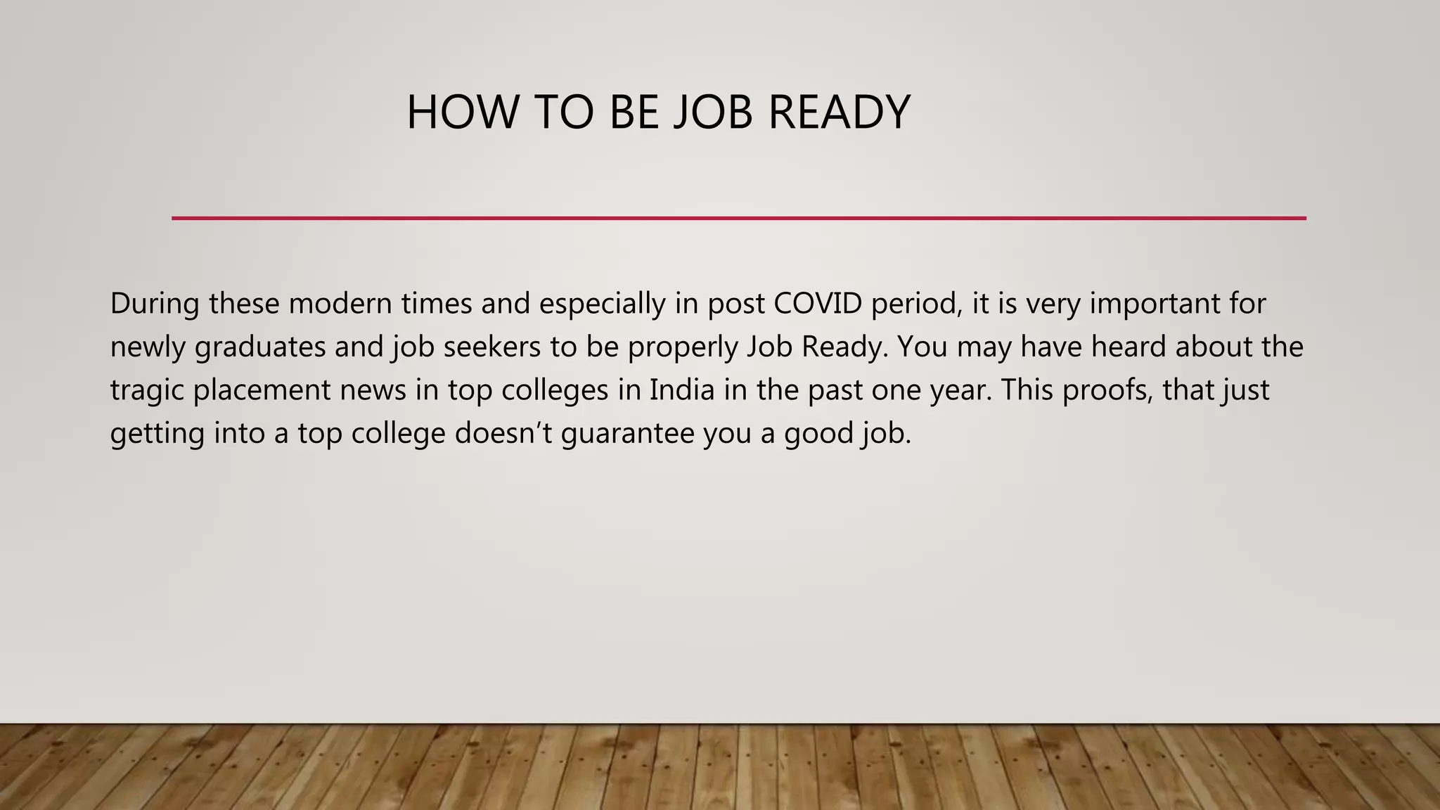 Job readiness | PPTX