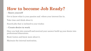 Job Readiness | PDF