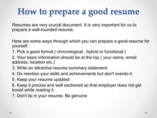 Job readiness and interview | PPT