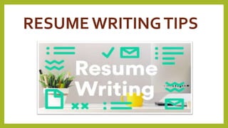 Job readiness and resume tips ppt | PPT