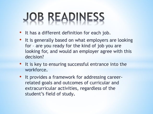 Ppt on Job Readiness | PPTX