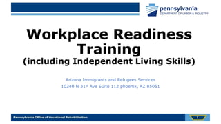 Job Readness Training 2024.PPT New comer job readiness slides | PPTX