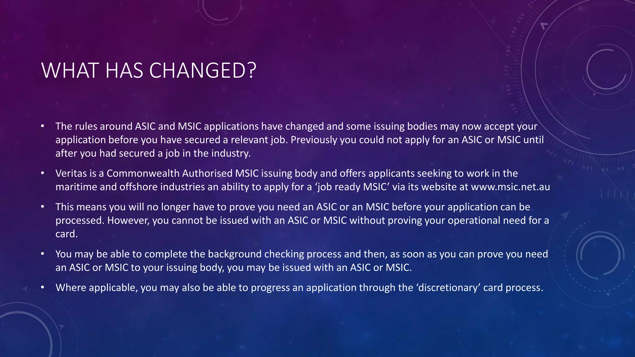 Job Ready MSIC and ASIC Cards | PDF