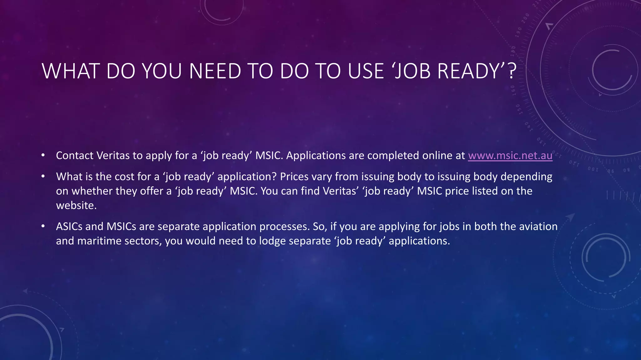 Job Ready MSIC and ASIC Cards | PDF