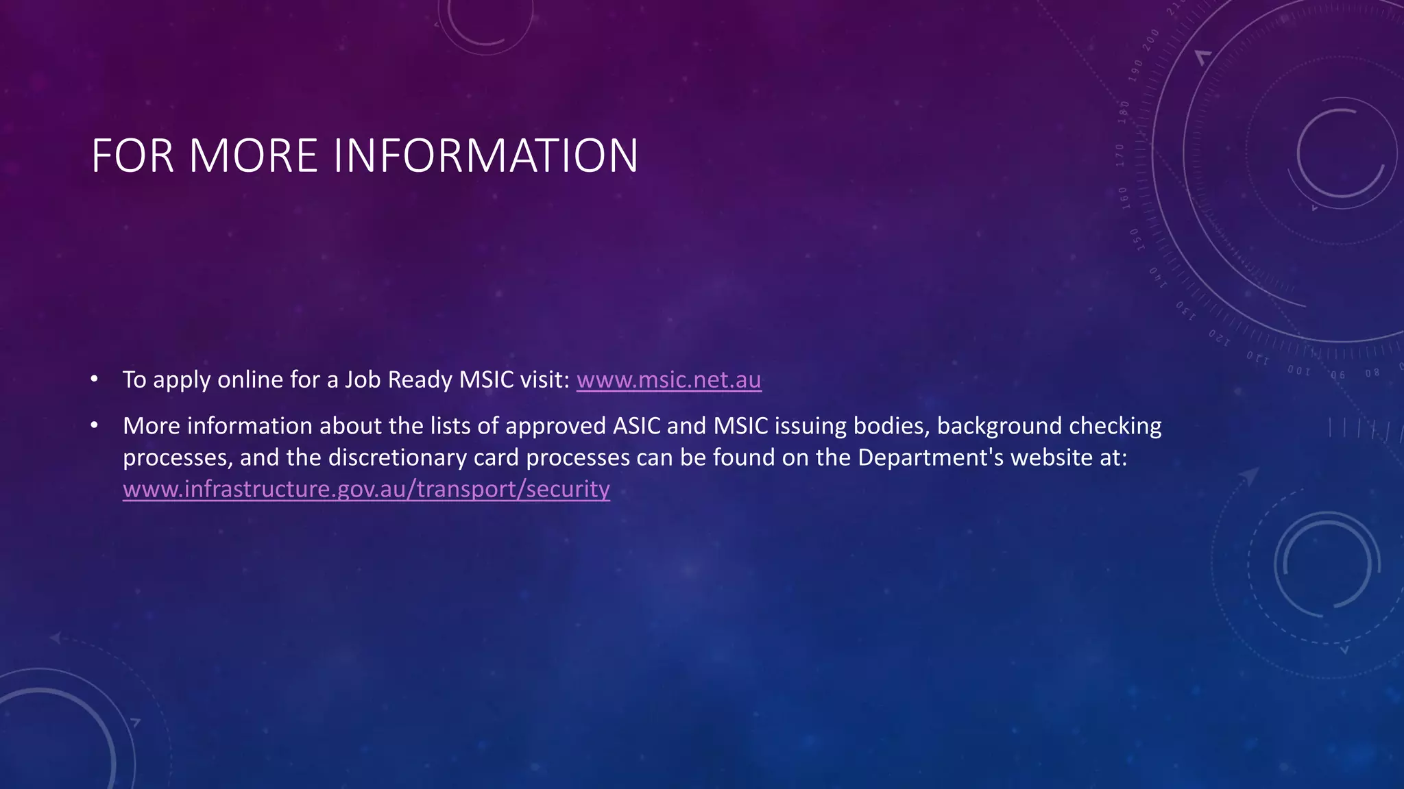 Job Ready MSIC and ASIC Cards | PDF