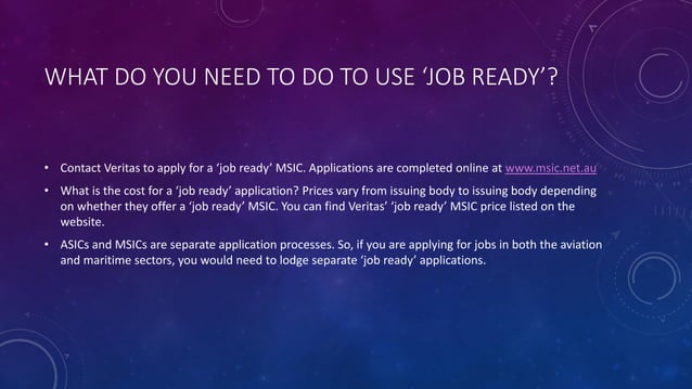 Job Ready MSIC and ASIC Cards | PPT