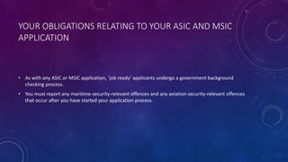 Job Ready MSIC and ASIC Cards | PDF