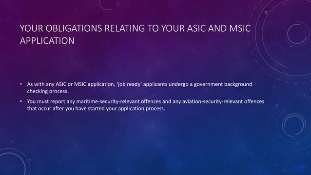 Job Ready MSIC and ASIC Cards | PPT