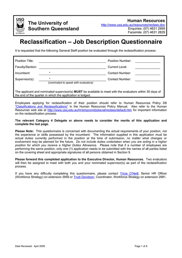 Job reclassification | PDF