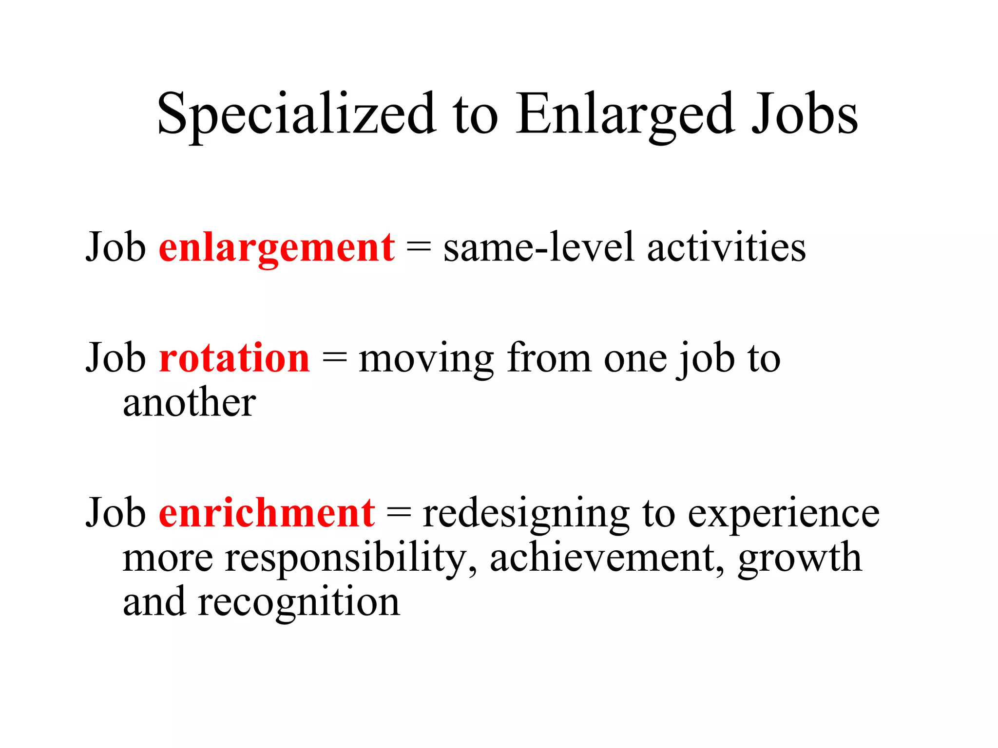Job Redesign=10 | PPT
