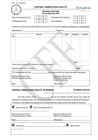 Job registration form cff | DOC