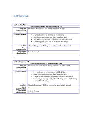 Job requirement | PDF