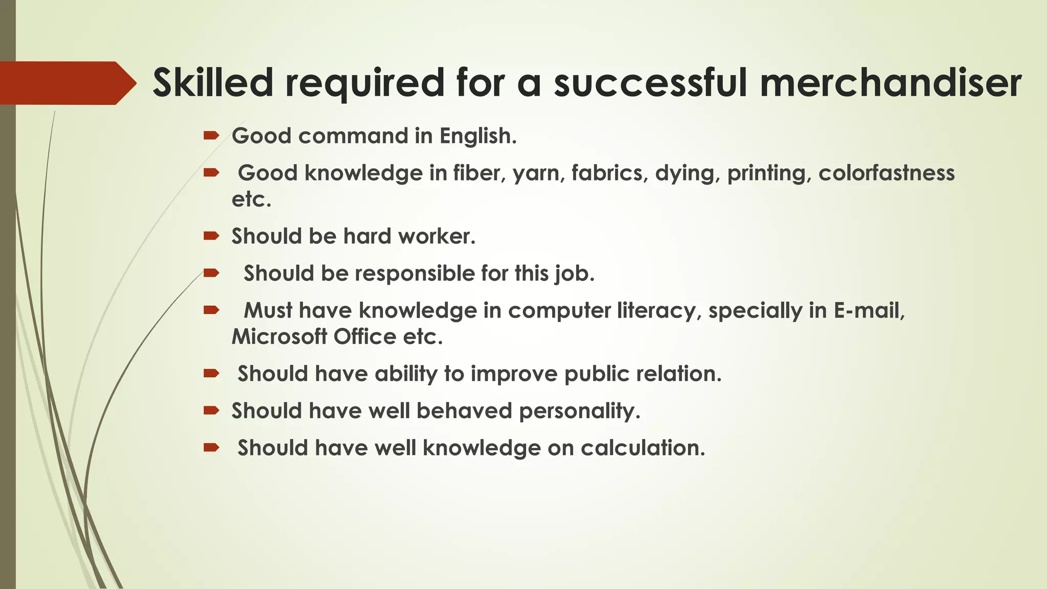 Job responsibilities of a merchandiser | PPT