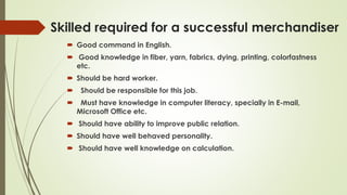 Job responsibilities of a merchandiser | PPT