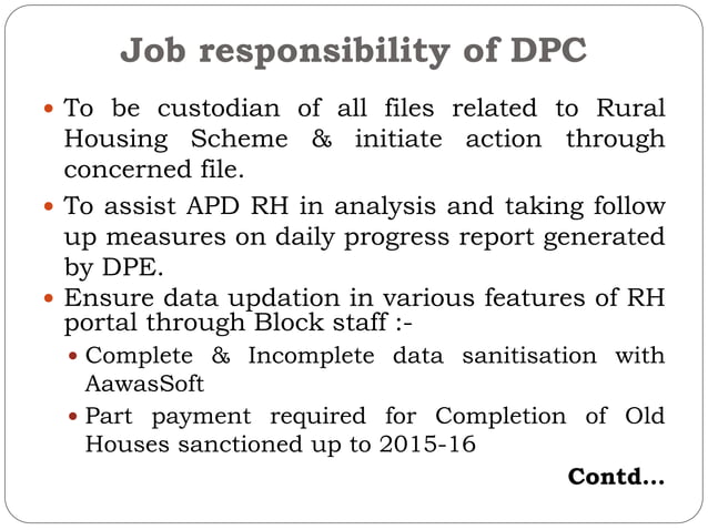 Job responsibility of BPC & DPC of Rural Housing.pptx