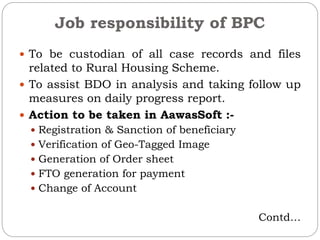 Job responsibility of BPC & DPC of Rural Housing.pptx