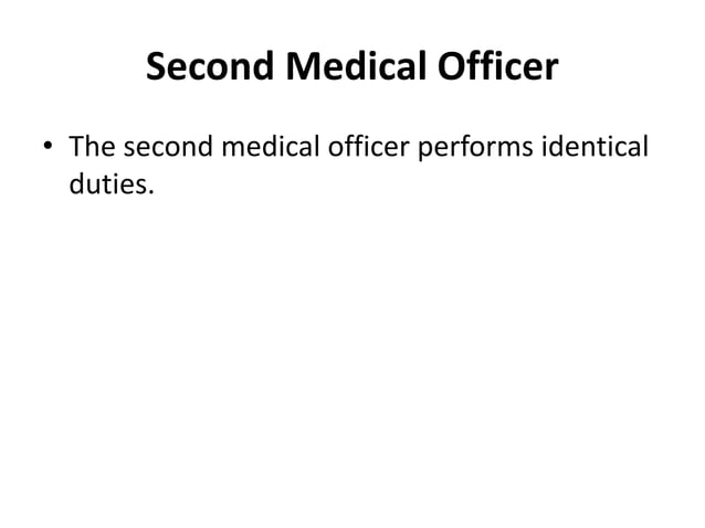 Job responsibility of medical officer in primary health | PPTX ...