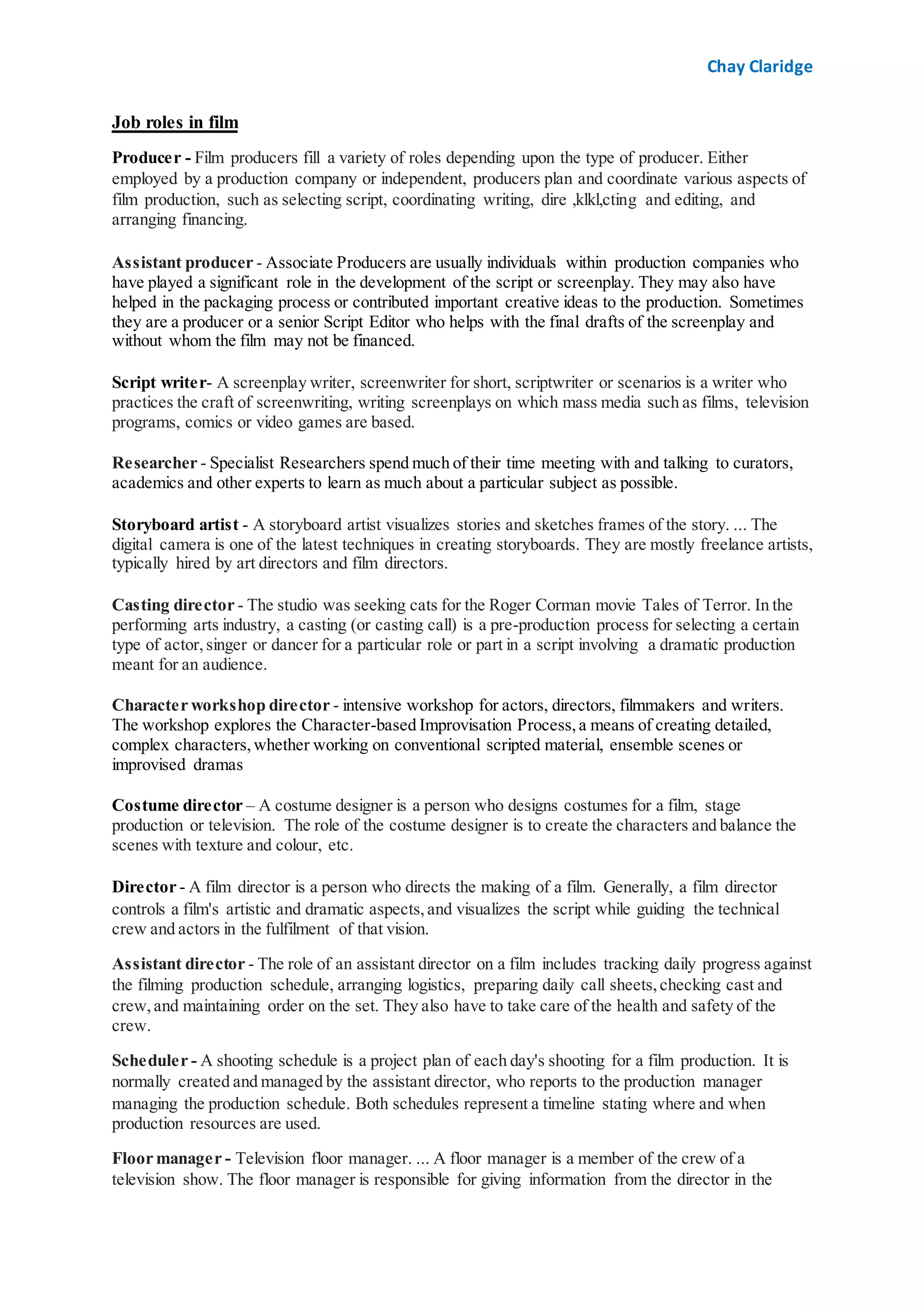 Job role definition | PDF