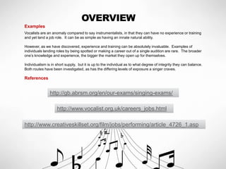 Singers and Lighting Technicians - Two job roles in the music industry ...