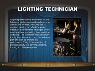 Singers and Lighting Technicians - Two job roles in the music industry ...