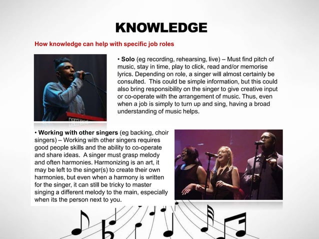 Singers and Lighting Technicians - Two job roles in the music industry ...