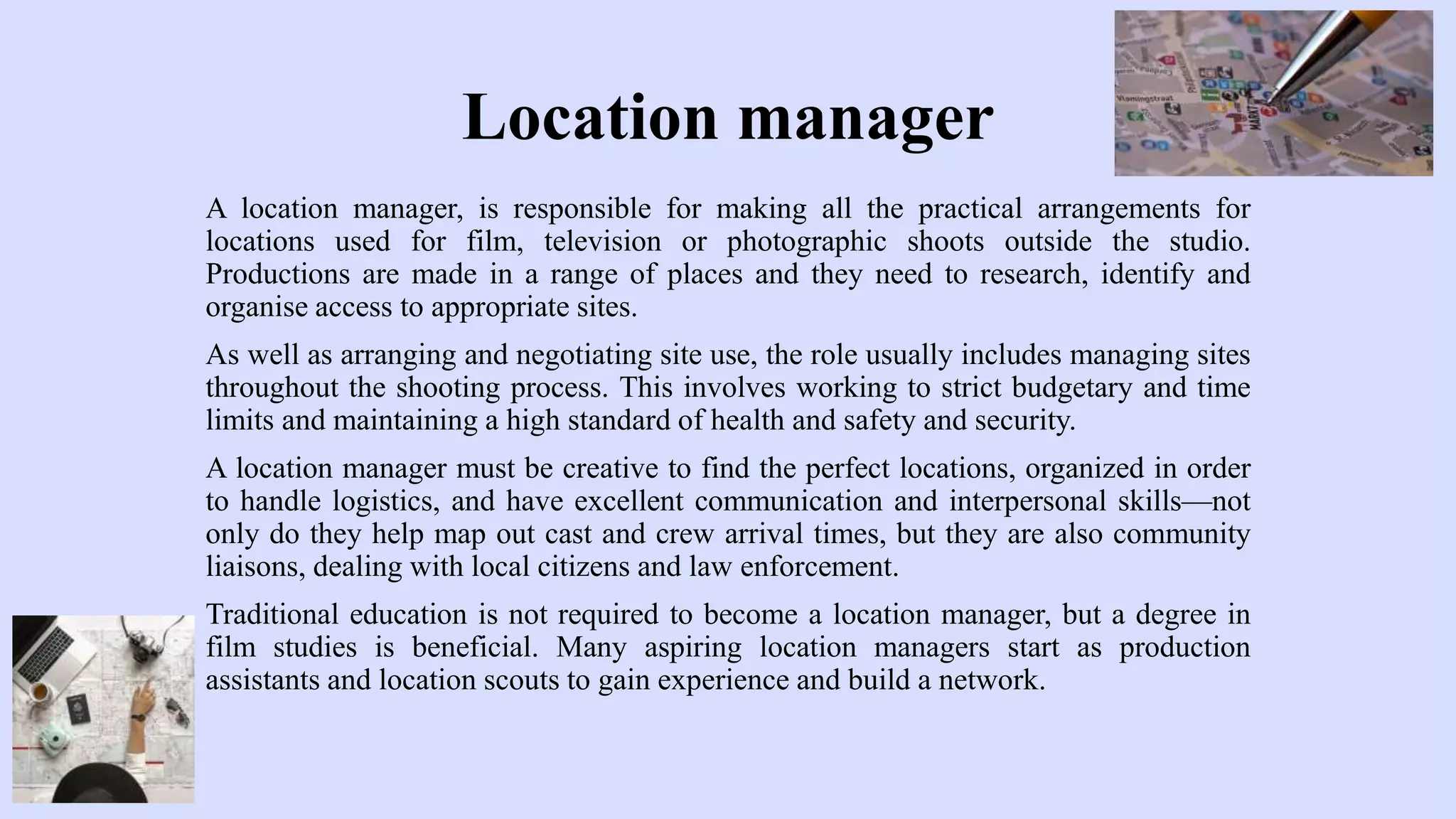 Job Roles Film Industry | PPT