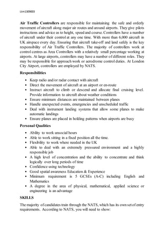 Job roles in aviation | DOCX