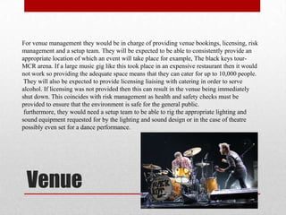 Job roles in events management | PPTX