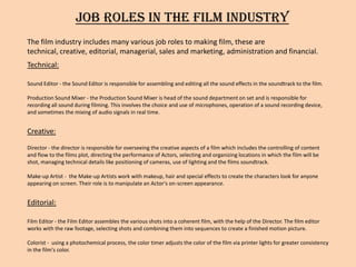 Job roles in film | PPT