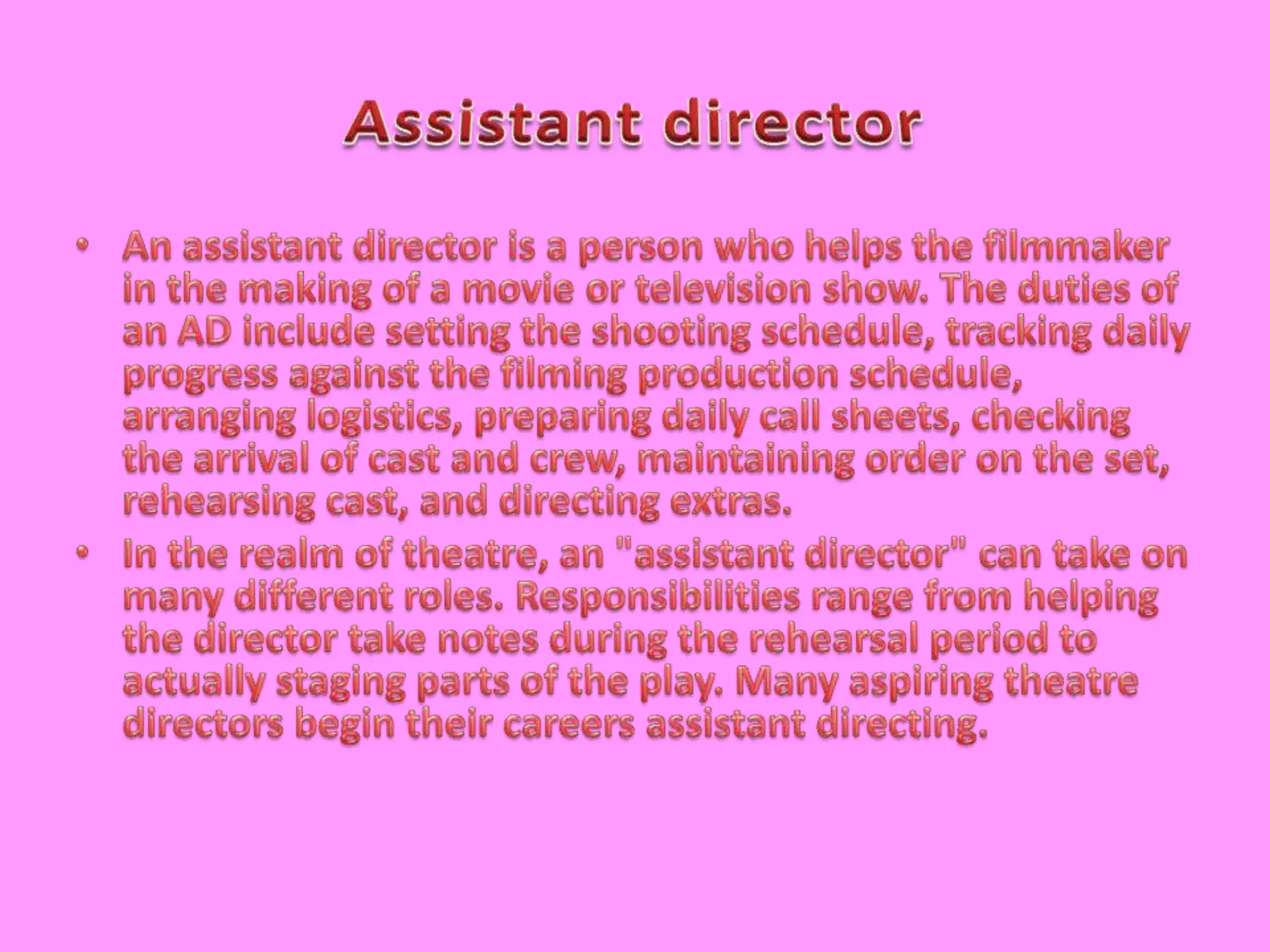 Job roles in film production | PPTX