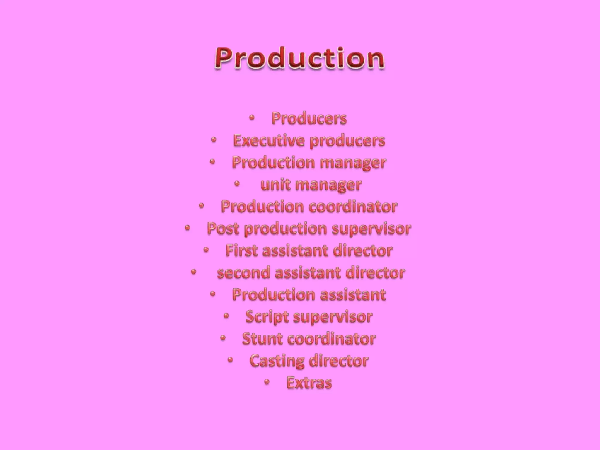 Job roles in film production | PPTX