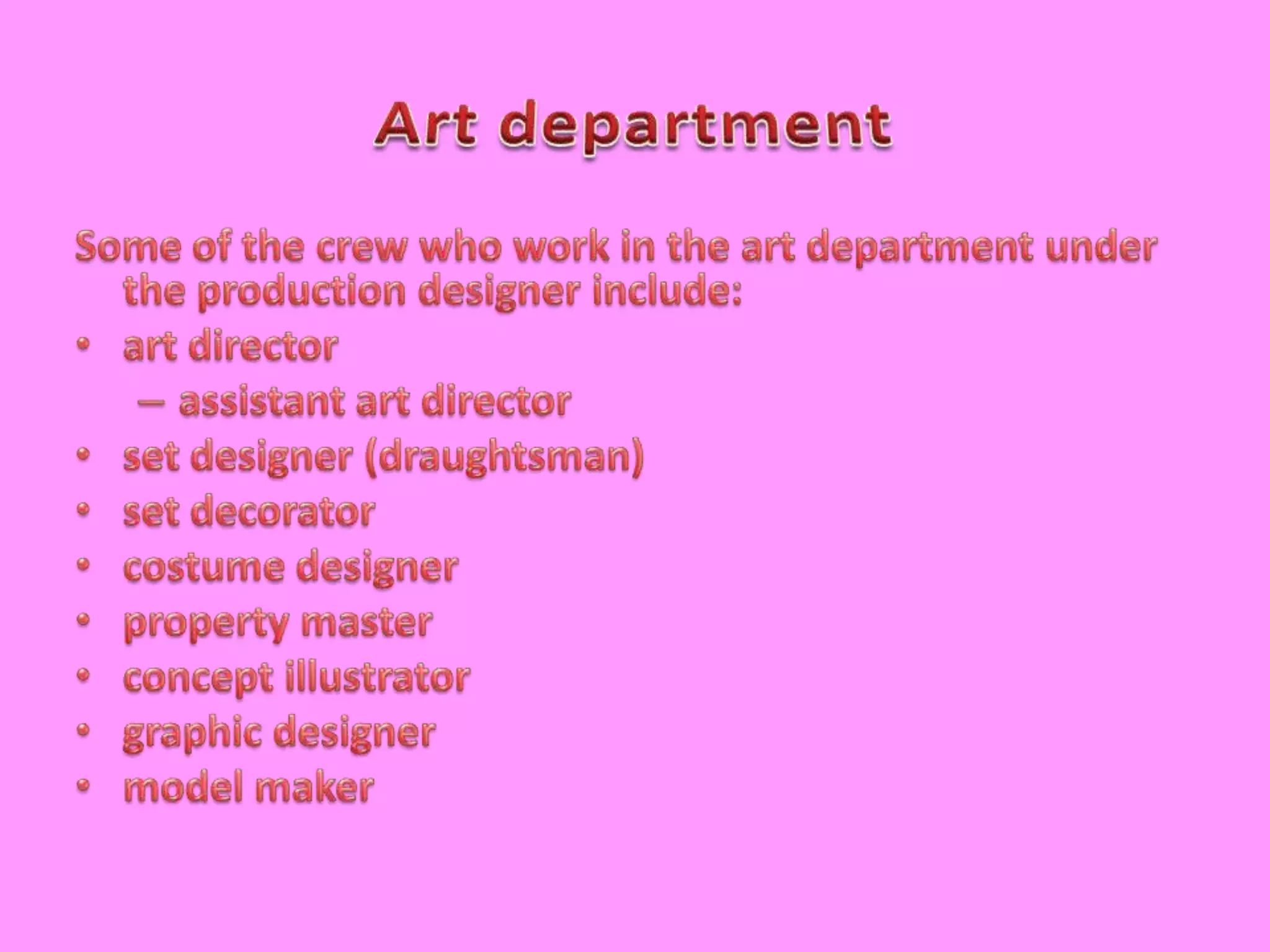 Job roles in film production | PPTX