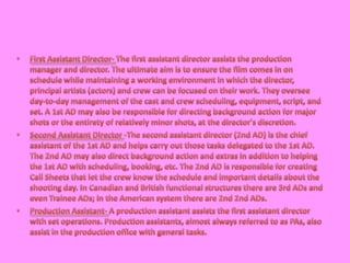 Job roles in film production | PPTX