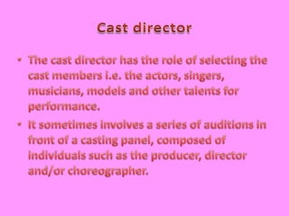 Job roles in film production | PPTX