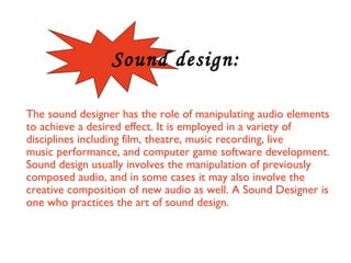 Job roles in film production by Salma Begum 12 a2 | PPT