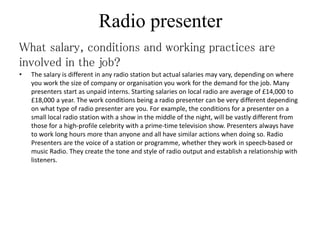 Job roles in radio | PPTX | Public Radio | Talk Radio