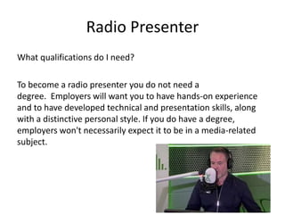 Job Roles In The Radio Industry | PPTX