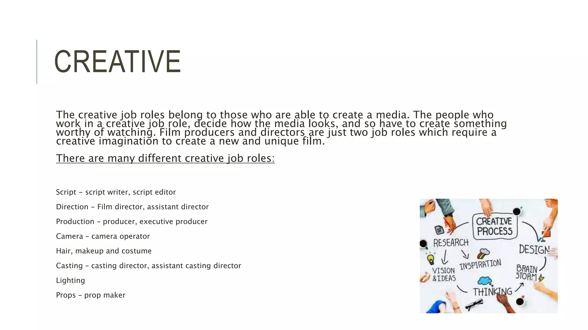 Job roles in the film industry | PPTX