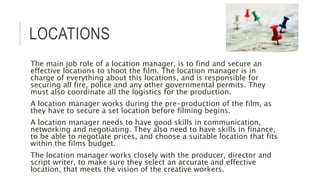 Job roles in the film industry | PPTX