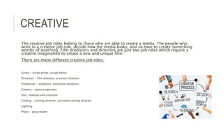 Job roles in the film industry | PPTX